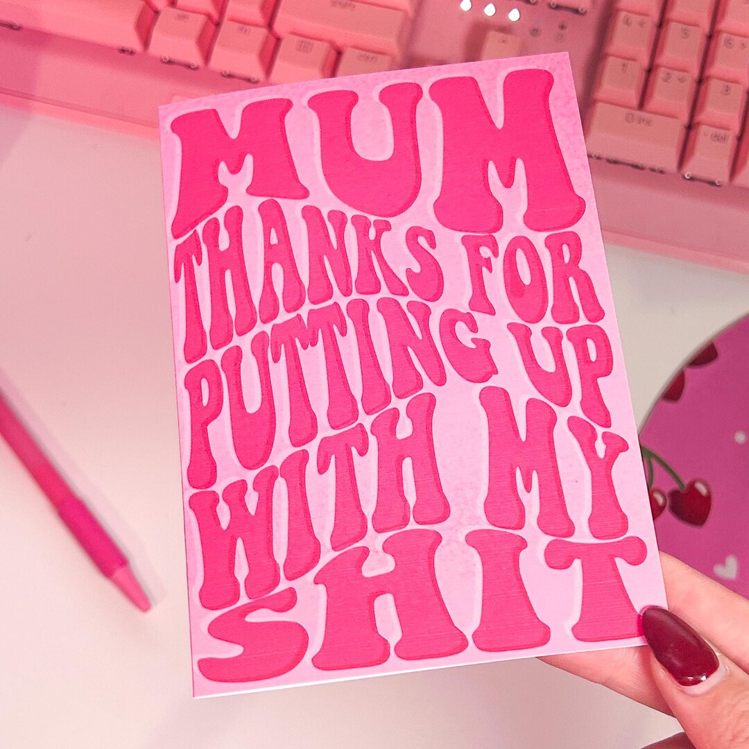 Funny Mother's Day Card: Cheeky Mum Thanks Recycled Card - Etsy UK