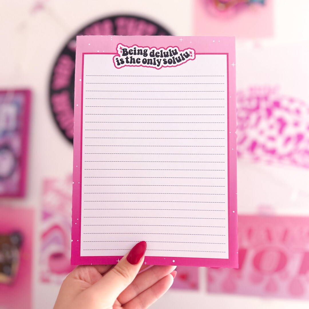 Being Delulu is the Only Solulu Notepad A5 to Do List Style Memopad ...