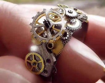 Silver Gear Ring - Etsy