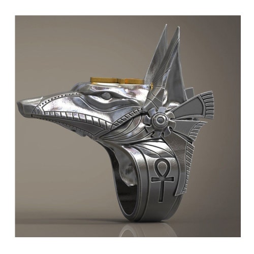 Anubis Egyptian Ring for Uisex Made of Sterling Silver 925 - Etsy
