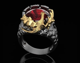 Dragon Ruby Ring - Etsy