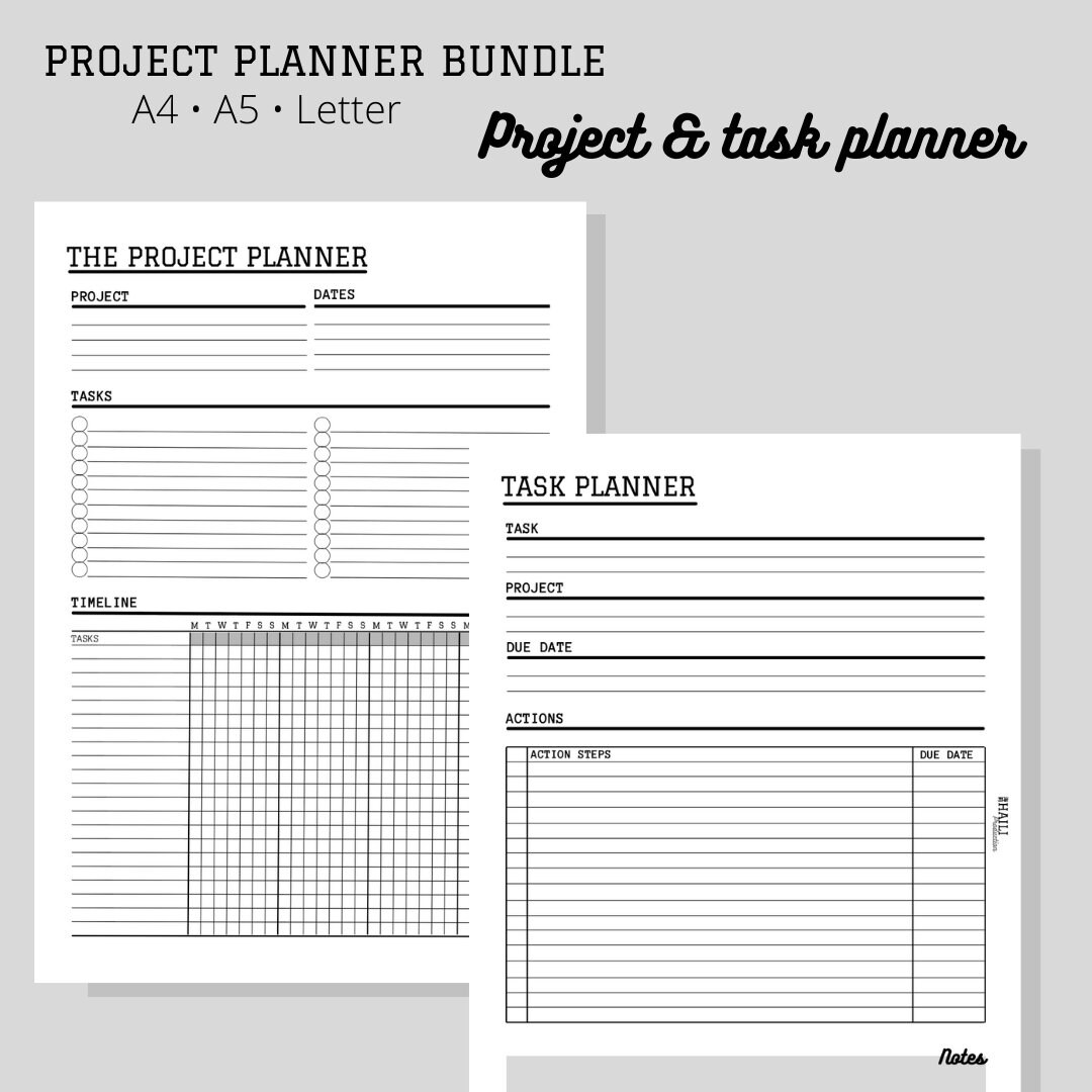 Project PRINTABLE Planner BUNDLE (A4, A5, Us Letter, Filofax) • Project ...