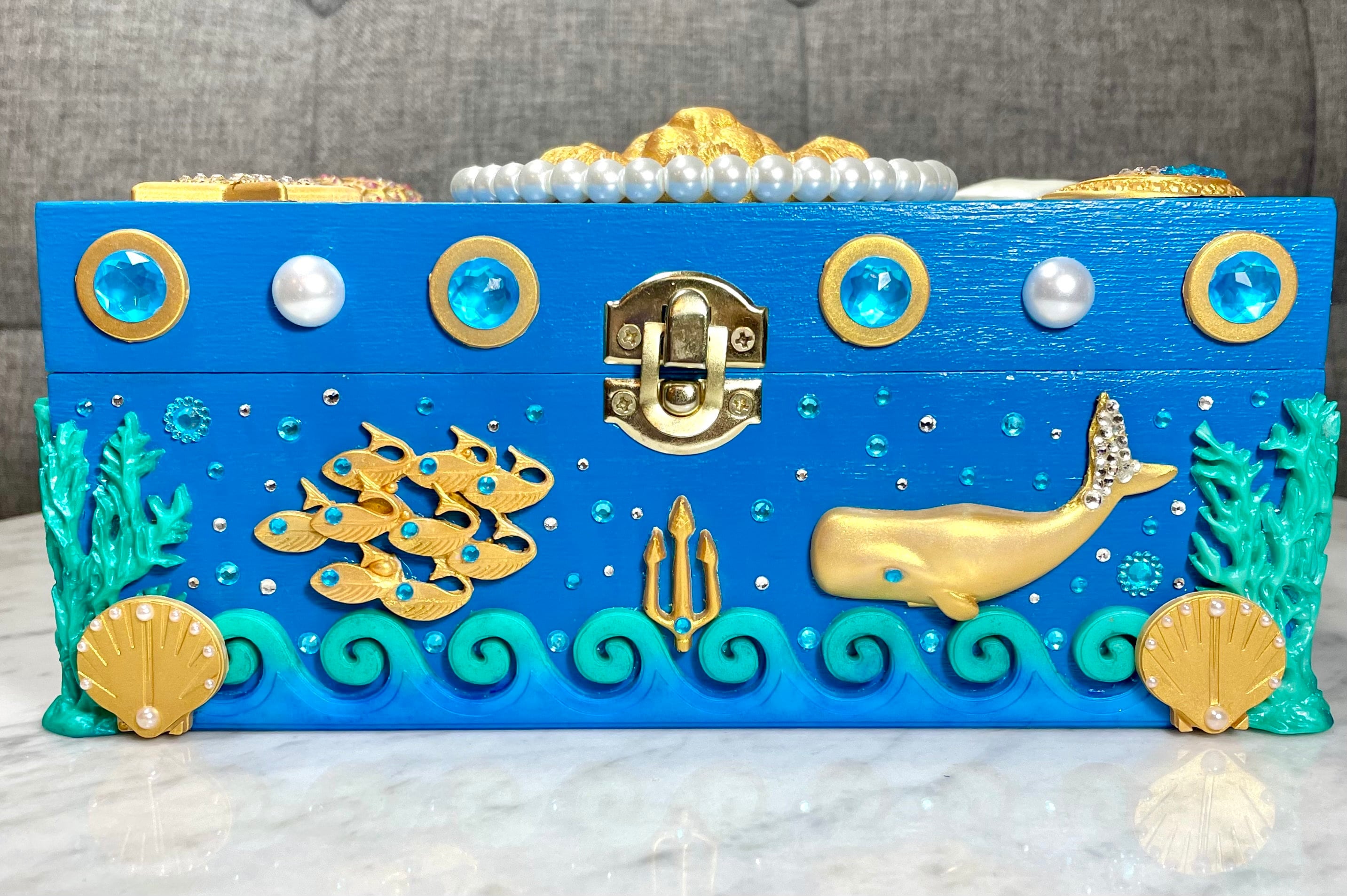 Mermaid Treasure Chest, Gift Box, Jewelry Box, Keepsake Box - Etsy
