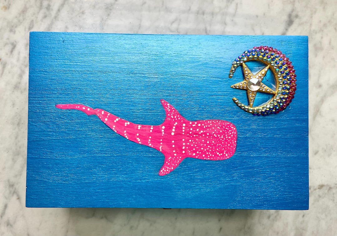 Whale Shark Treasure Chest Box Gift Box, Jewelry Box, Keepsake Box ...
