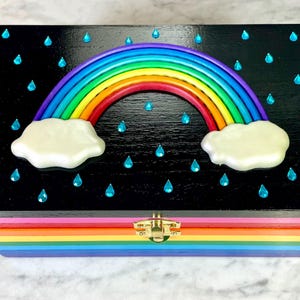 Rainbow Treasure Box, Chakra Box, Tarot Card Box, Gift Box, Keepsake ...