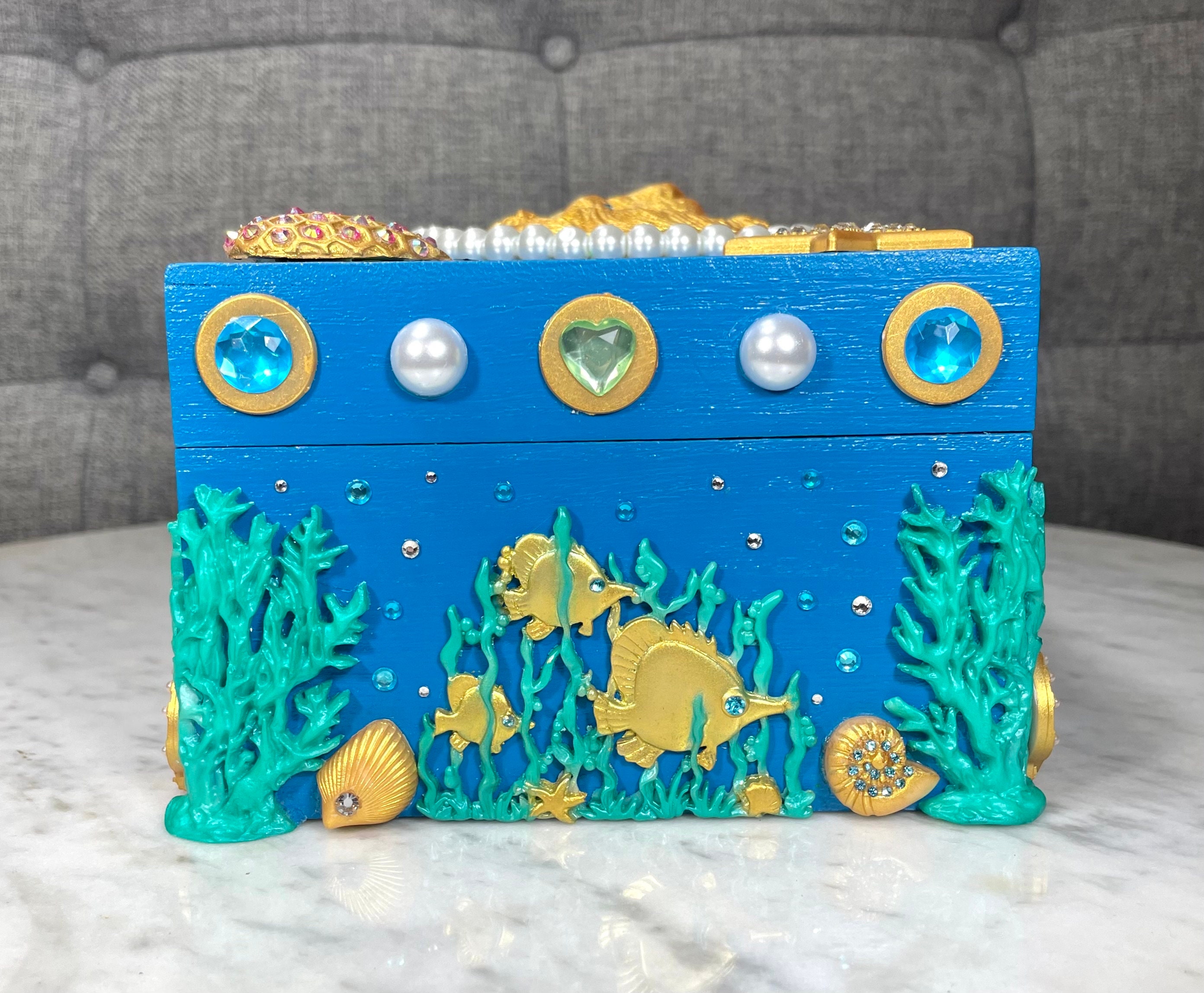 Mermaid Treasure Chest, Gift Box, Jewelry Box, Keepsake Box - Etsy