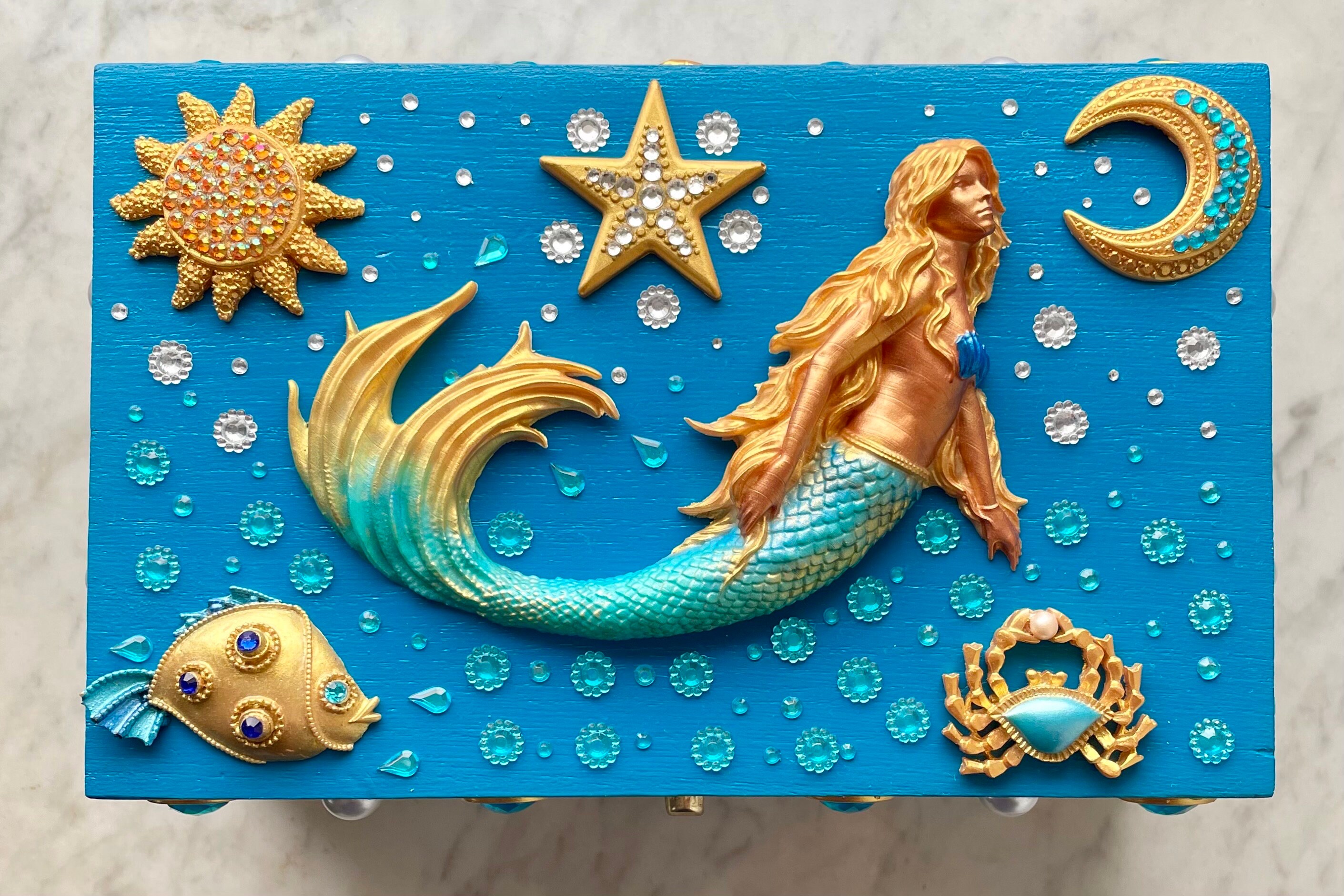 Mermaid Treasure Chest, Gift Box, Jewelry Box, Keepsake Box - Etsy