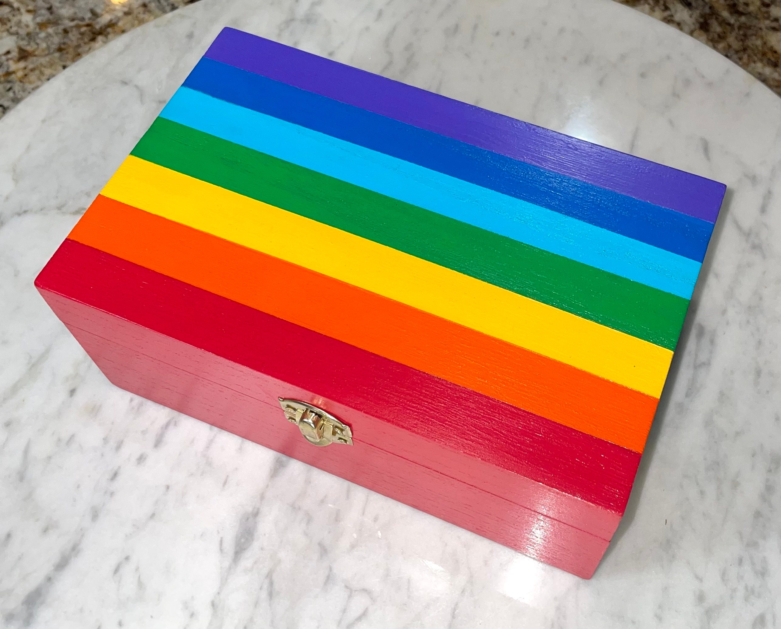 Rainbow Box, Chakra Box, Tarot Card Box, Gift Box, Keepsake Box ...