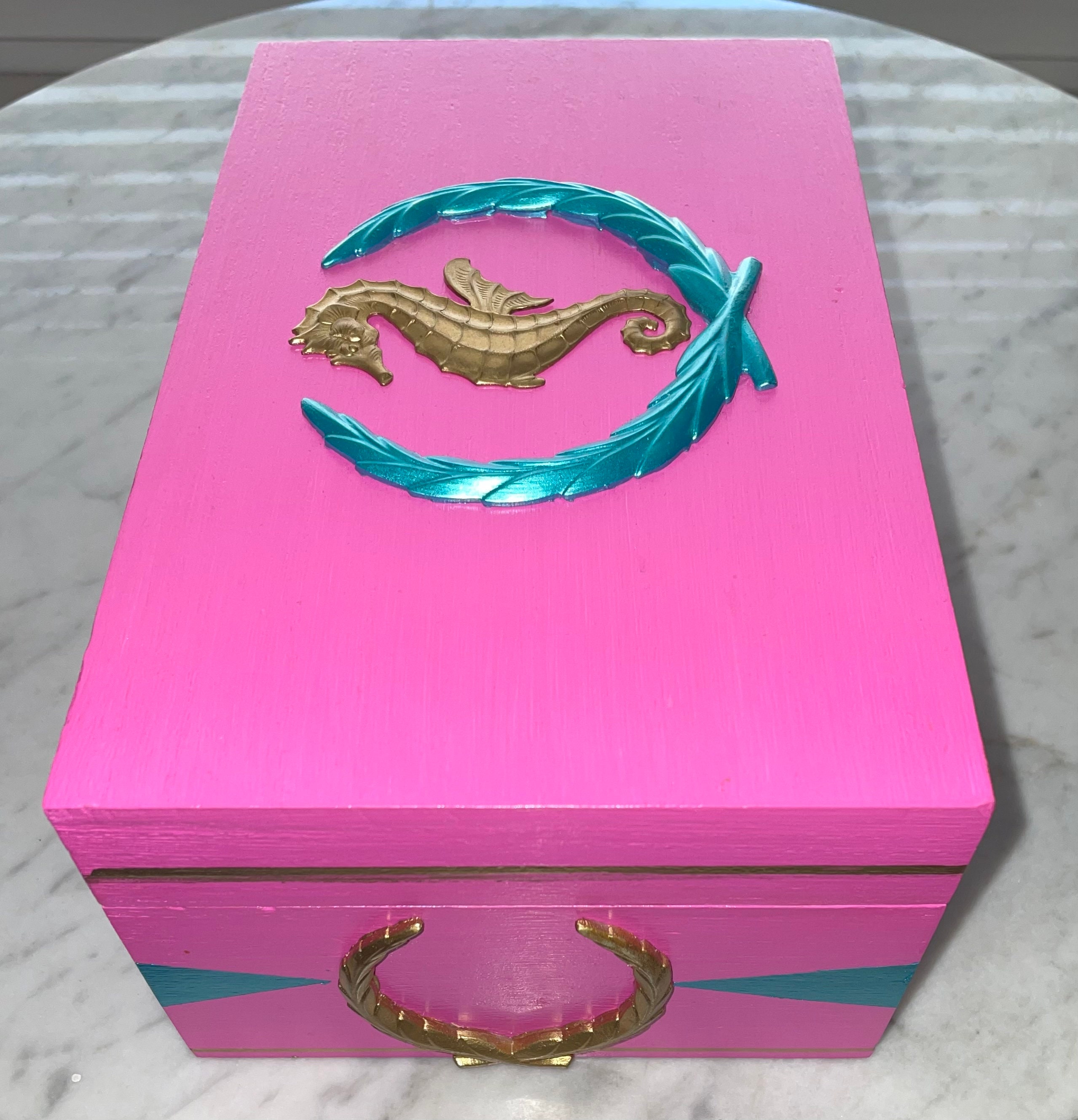 Seahorse Box, Tarot Card Box, Gift Box, Keepsake Box, Painted Box ...