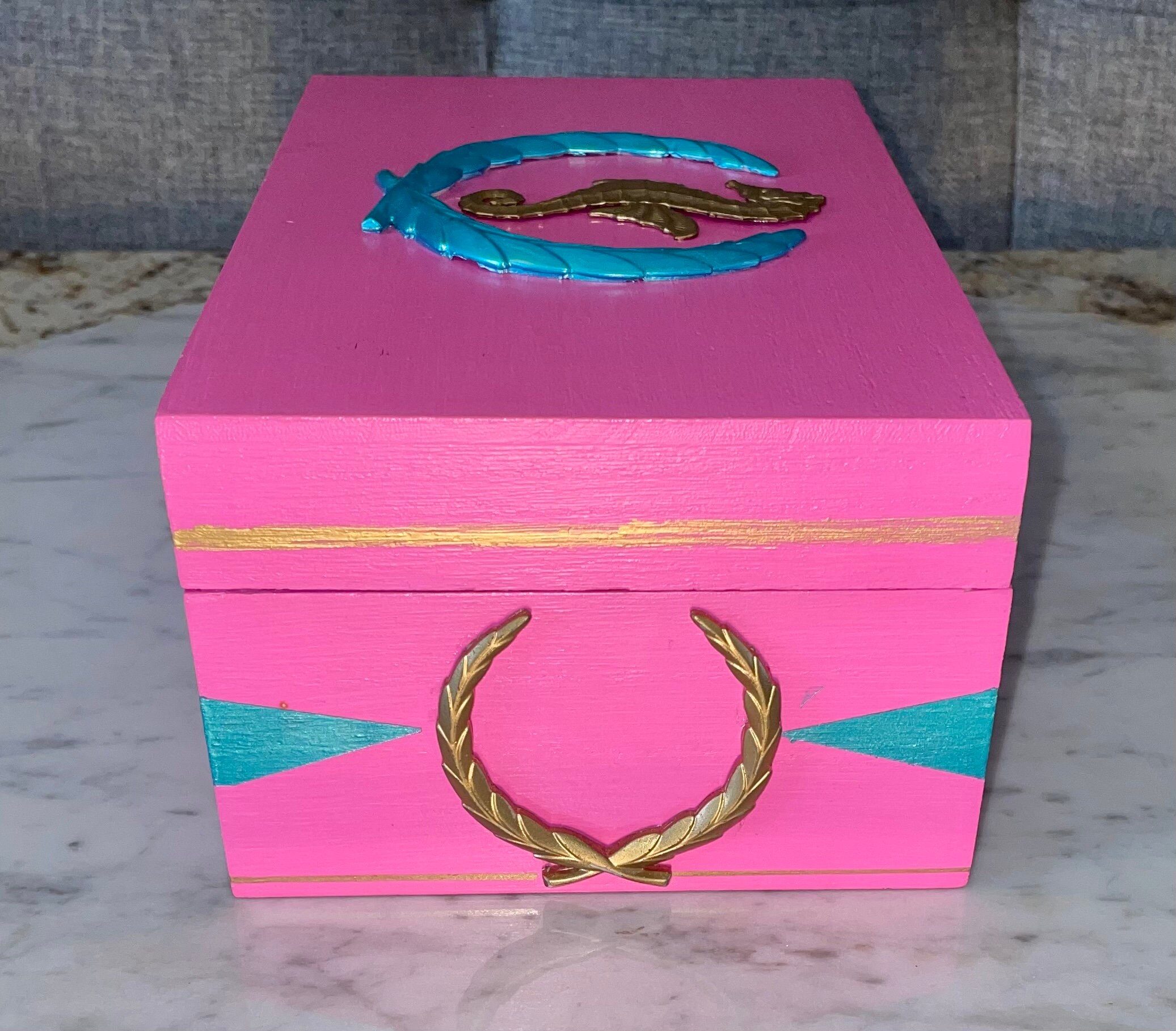 Seahorse Box, Tarot Card Box, Gift Box, Keepsake Box, Painted Box ...