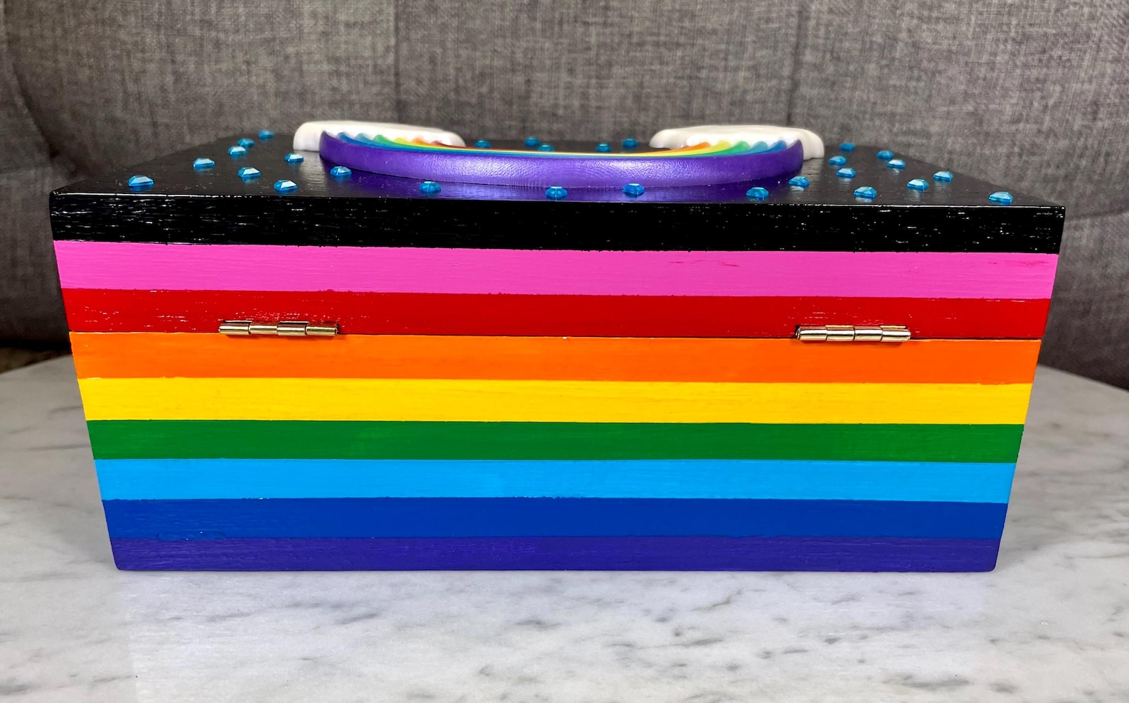 Rainbow Treasure Box, Chakra Box, Tarot Card Box, Gift Box, Keepsake ...