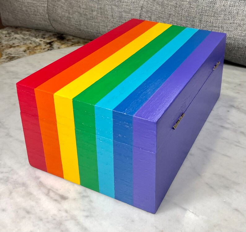 Rainbow Box, Chakra Box, Tarot Card Box, Gift Box, Keepsake Box ...