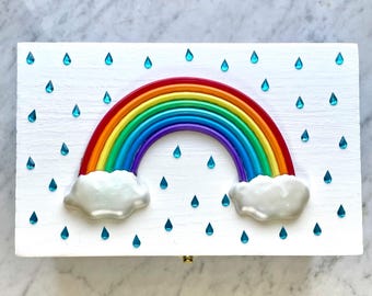 Rainbow Treasure Box, Chakra Box, Tarot Card Box, Gift Box, Keepsake ...