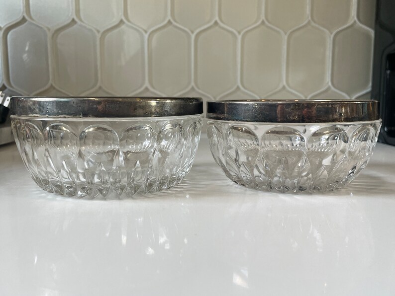 Two Vintage Italian Leonard Crystal Bowls - Etsy