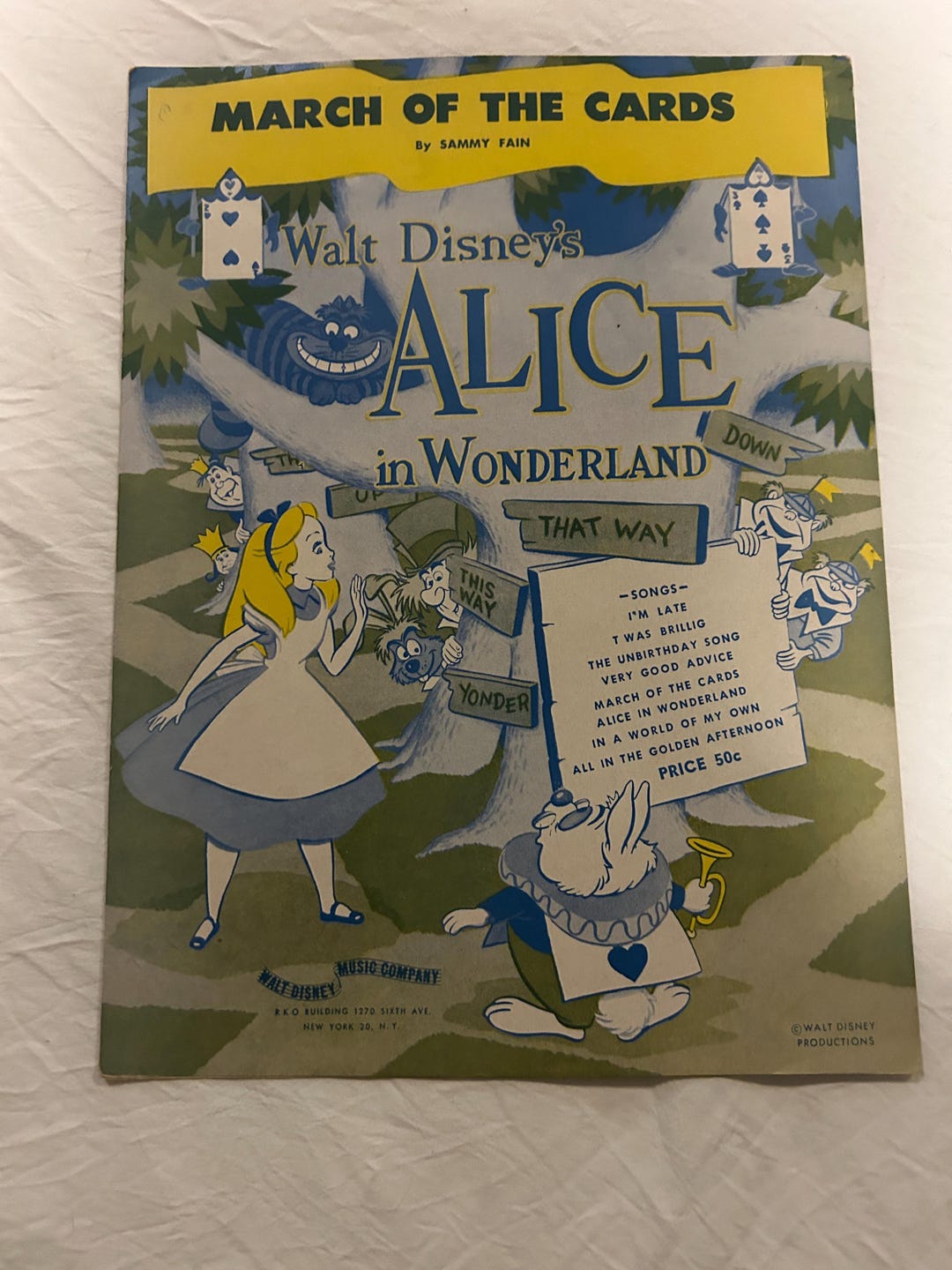 March of the Cards Alice in Wonderland Vintage Walt Disney Production ...