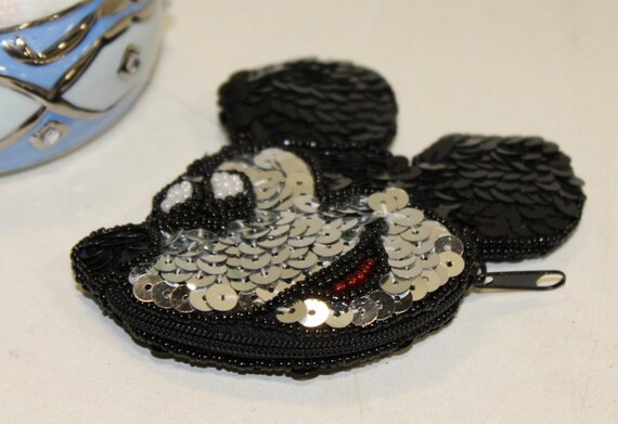 Vintage Sequins Mickey Mouse Change Purse - Gem