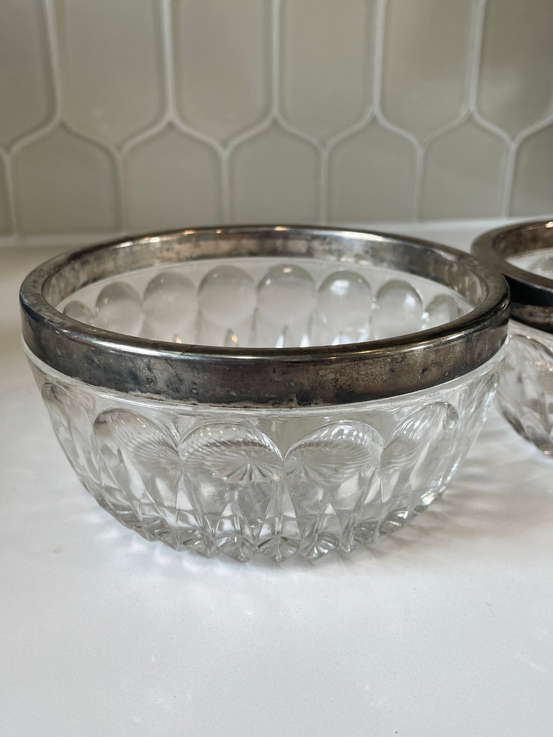 Two Vintage Italian Leonard Crystal Bowls - Etsy