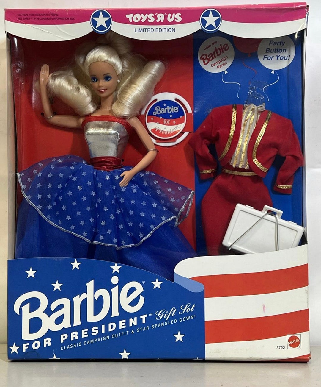 1991 BARBIE "for President" Doll New in Box Gift Set Limited Edition - Etsy