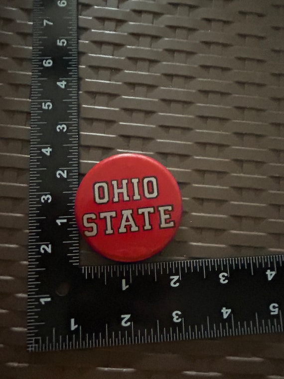 Scarlet Ohio State Vintage Pin Back Button OSU Buckey… - Gem
