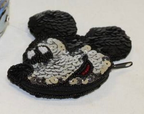 Vintage Sequins Mickey Mouse Change Purse - Gem