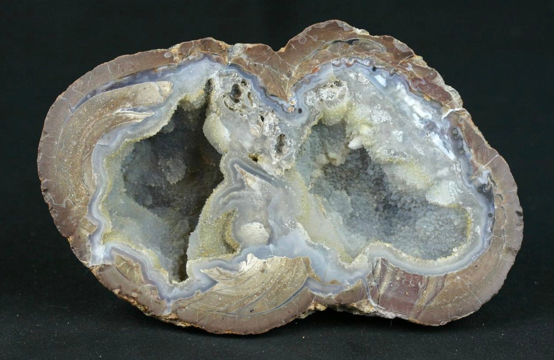 Unique Large Double Utah Dugway Geode Fluoresces Green and Blue Museum ...