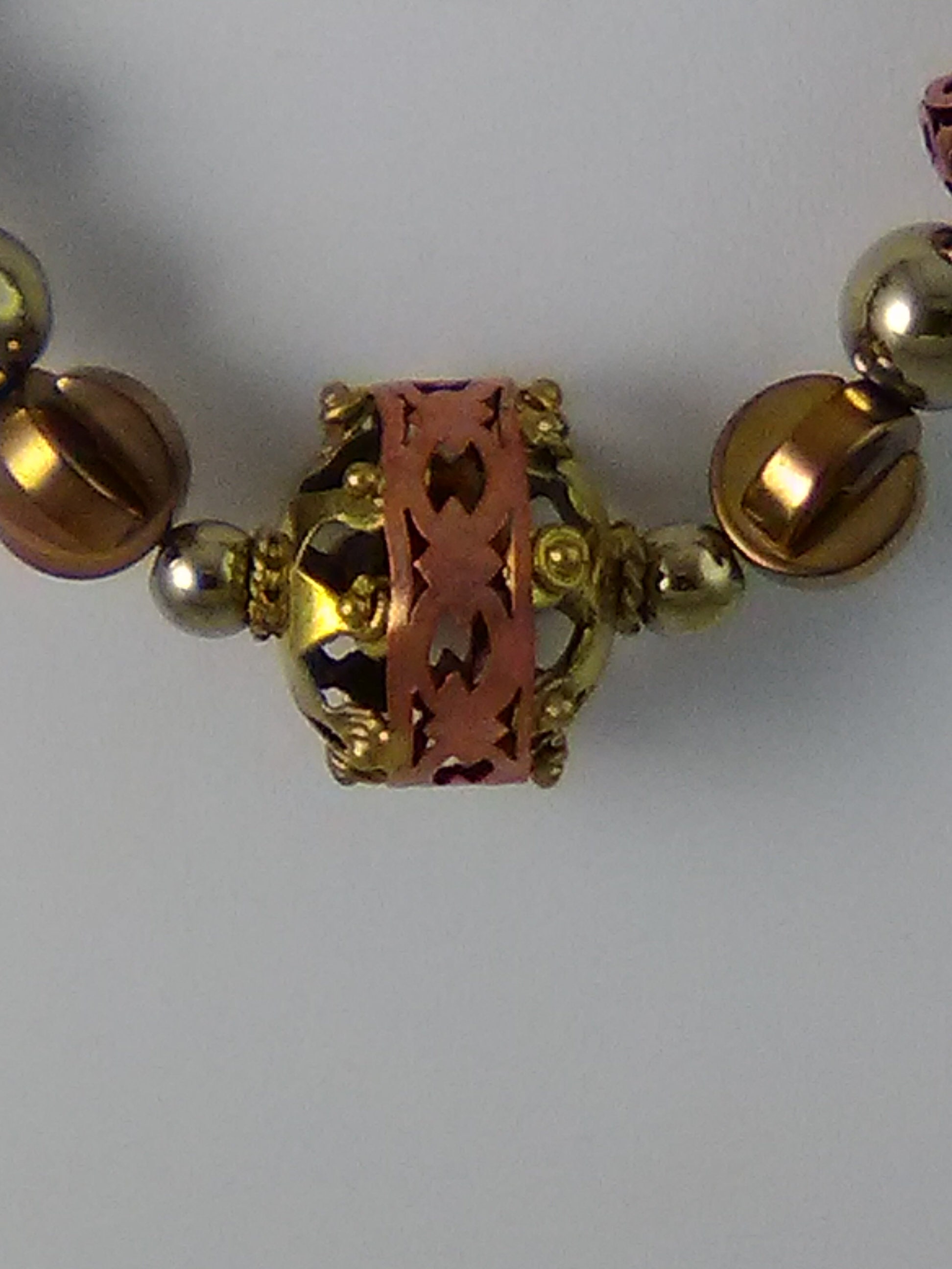 Industrial Medieval Punk Hematite Brass and Copper Metal Choker - Etsy