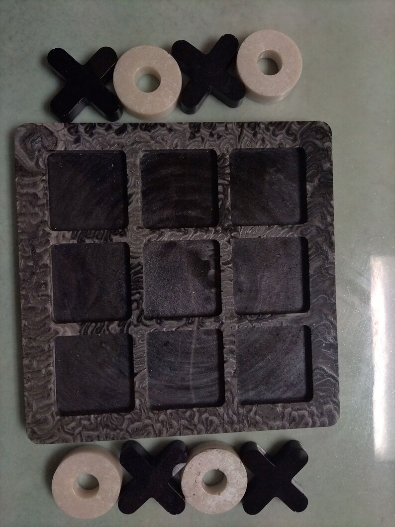 Large Tik Tac Toe Board Made From Epoxy Resin - Etsy
