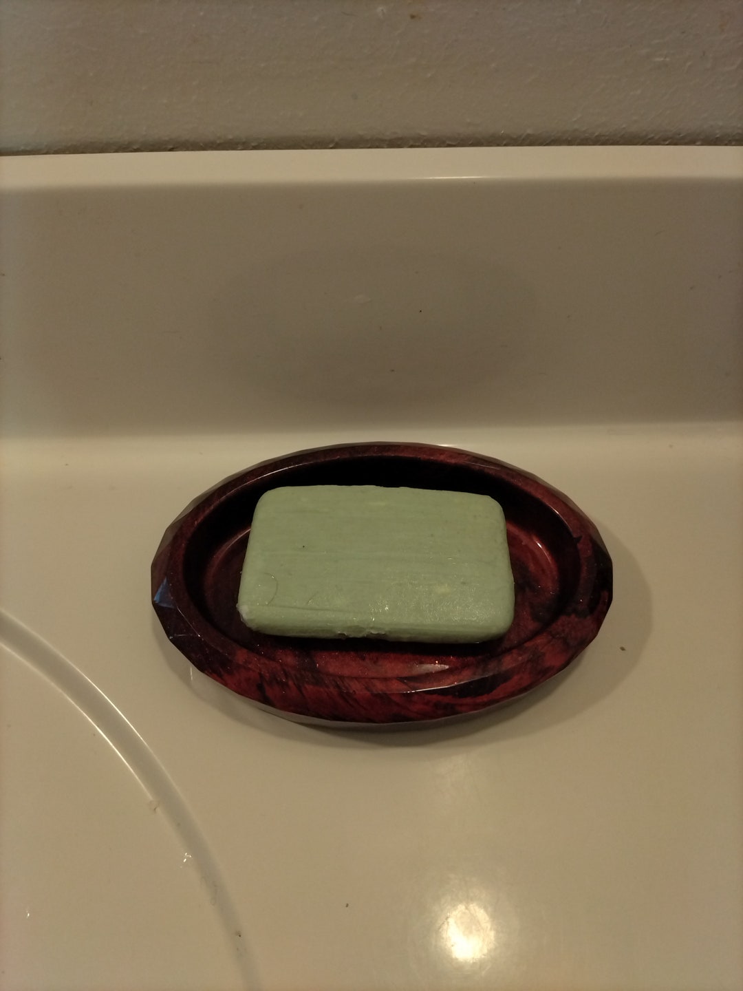 Beautiful Soap or Jewelry Dish Made From Epoxy Resin Oval With Ridges ...