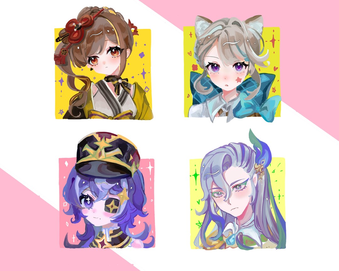 Genshin Impact Chibi Sticker Lynette, Neuvillette, Chevreuse, Chiori - Etsy