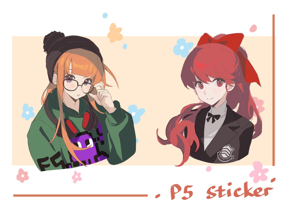 P5 Futaba Sumire Vinyl Sticker, Cute Anime Decal, Kawaii Anime Gift - Etsy