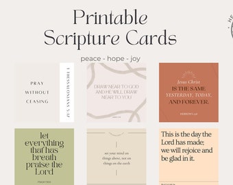 Printable Scripture Cards Bible Verse Cards Christian - Etsy