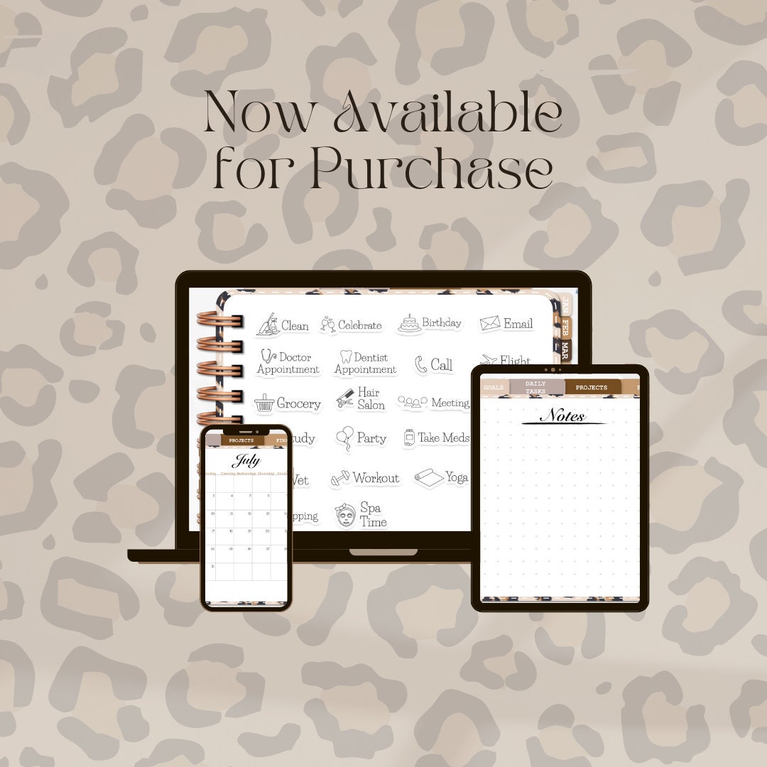 2023 Digital Cheetah Planner - Etsy