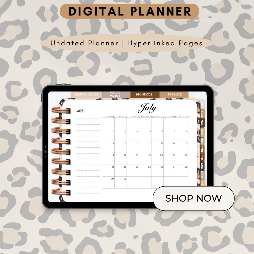 2023 Digital Cheetah Planner - Etsy