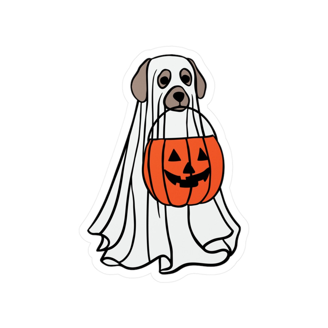 Silver Labrador Ghost Vinyl Sticker - Etsy