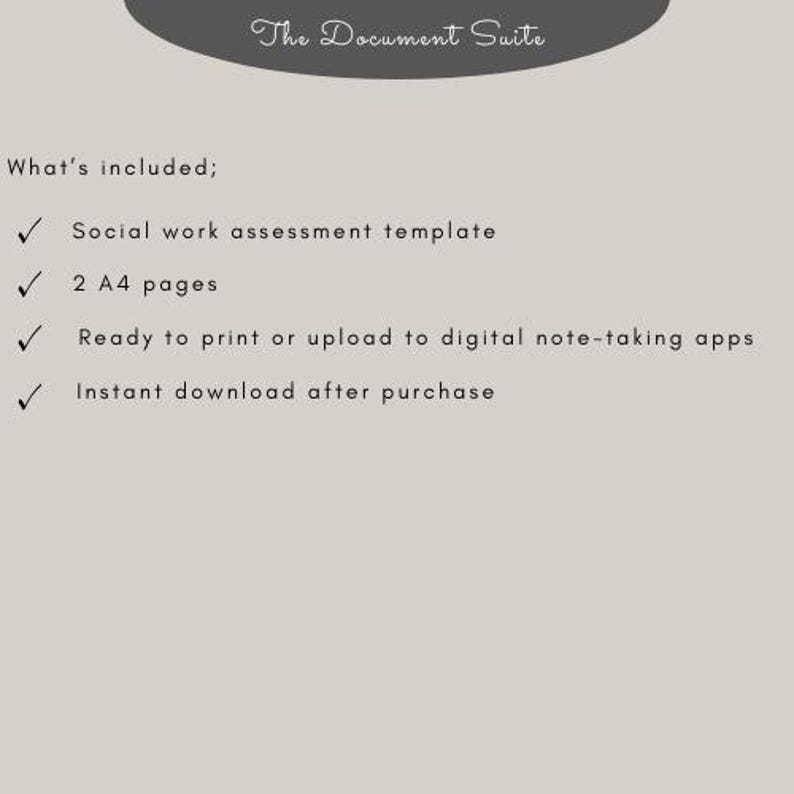 Social Work Assessment Template Tool Pro Forma Notes Guidance Prompts ...