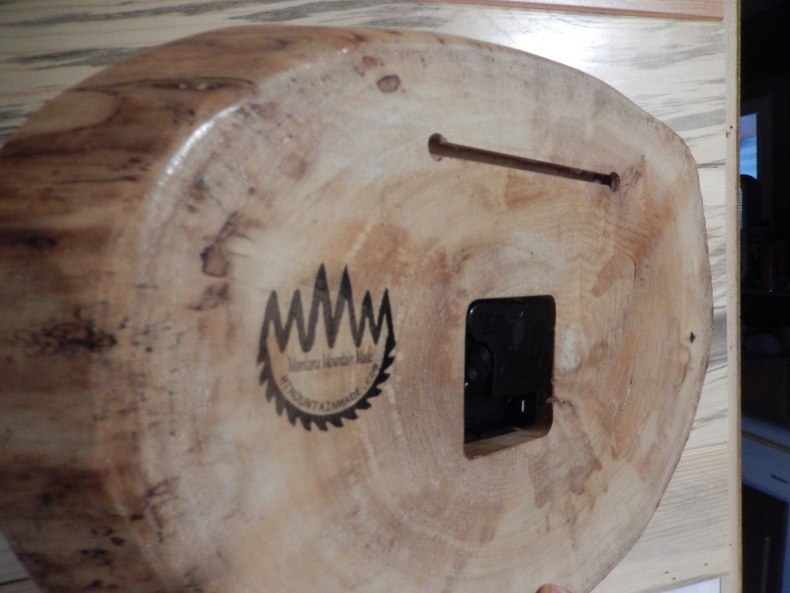 White Tail Buck, Laser Engraved Wood Clock, Natural Wood Clock, Lacquer ...
