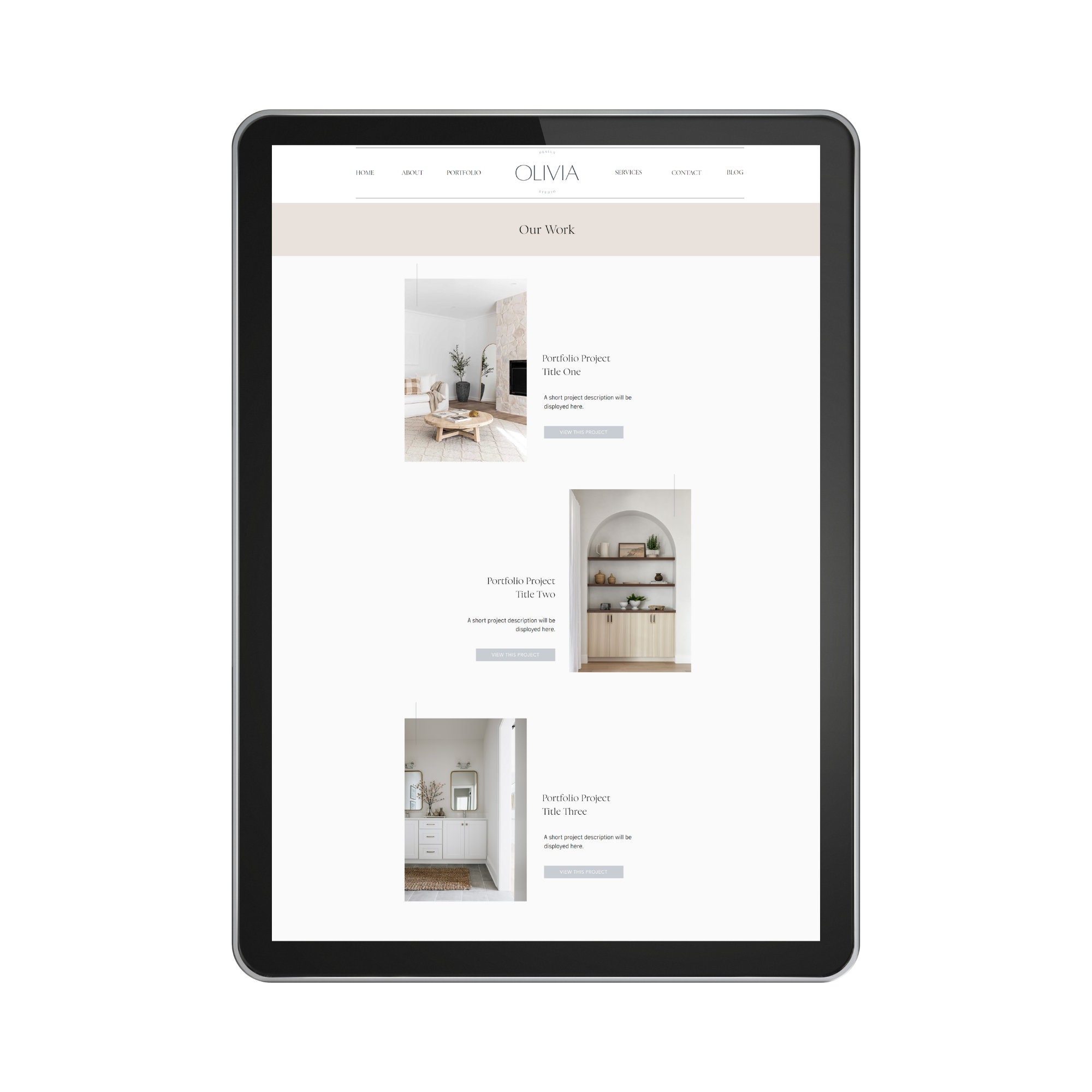 Interior Designer Website, Website Template, Interior Design Business, Wix Website Template ...