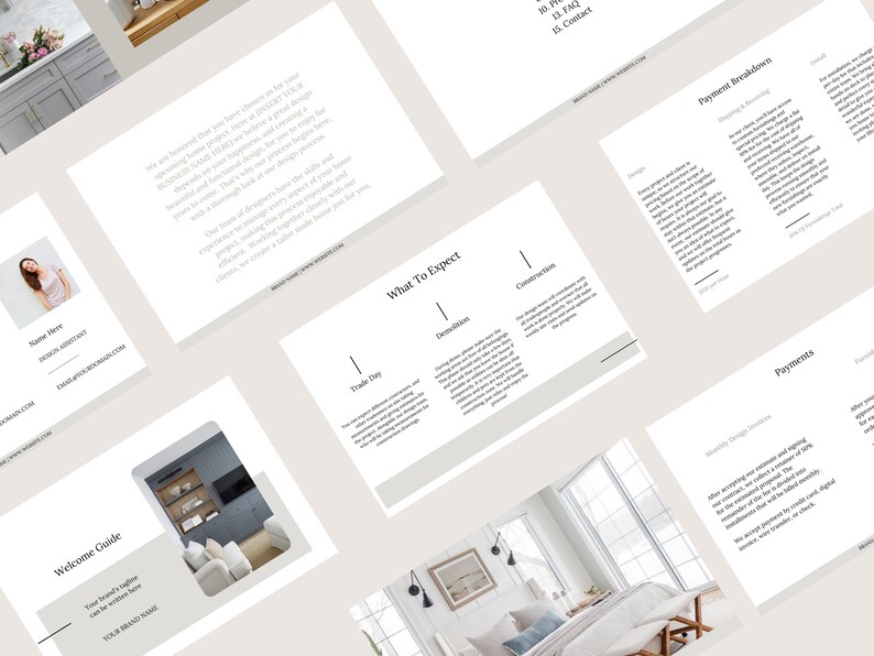 Interior Design Welcome Guide | Interior Design Business Template ...