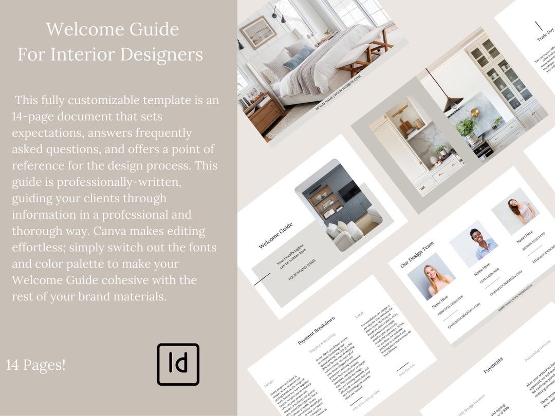 Interior Design Welcome Guide | Interior Design Business Template ...
