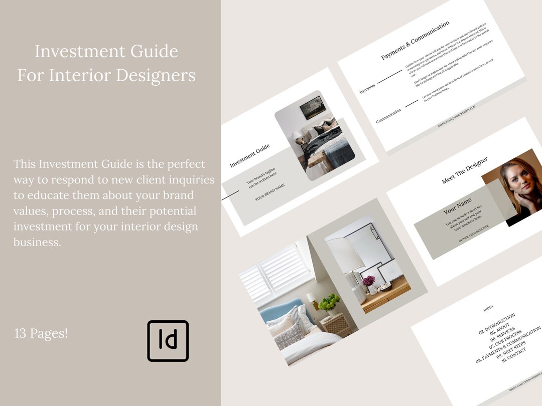 Interior Design Investment Guide | Interior Design Business Template ...