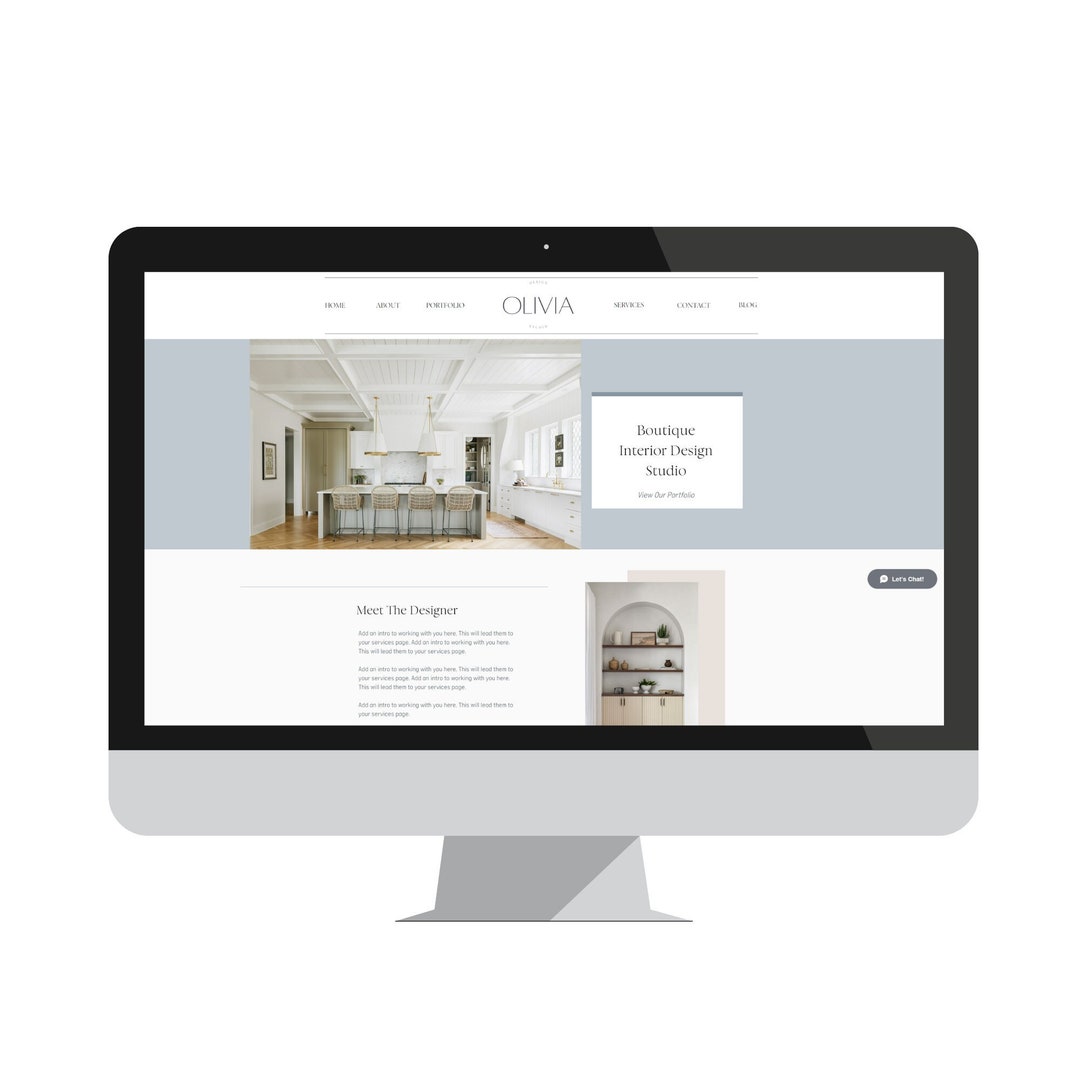 Interior Designer Website, Website Template, Interior Design Business ...