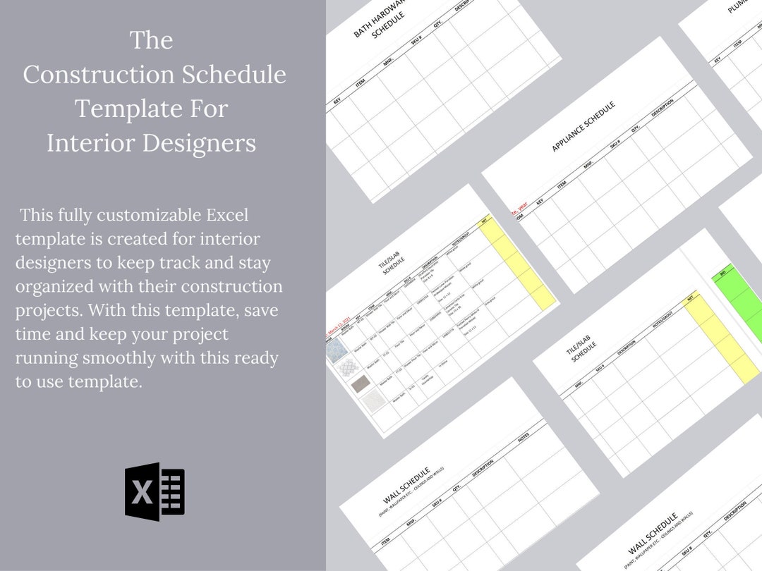 Construction Schedule | Interior Design Business | Business Template ...