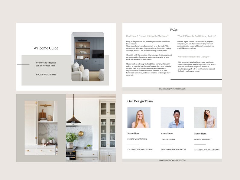 Interior Design Welcome Guide | Interior Design Business Template ...