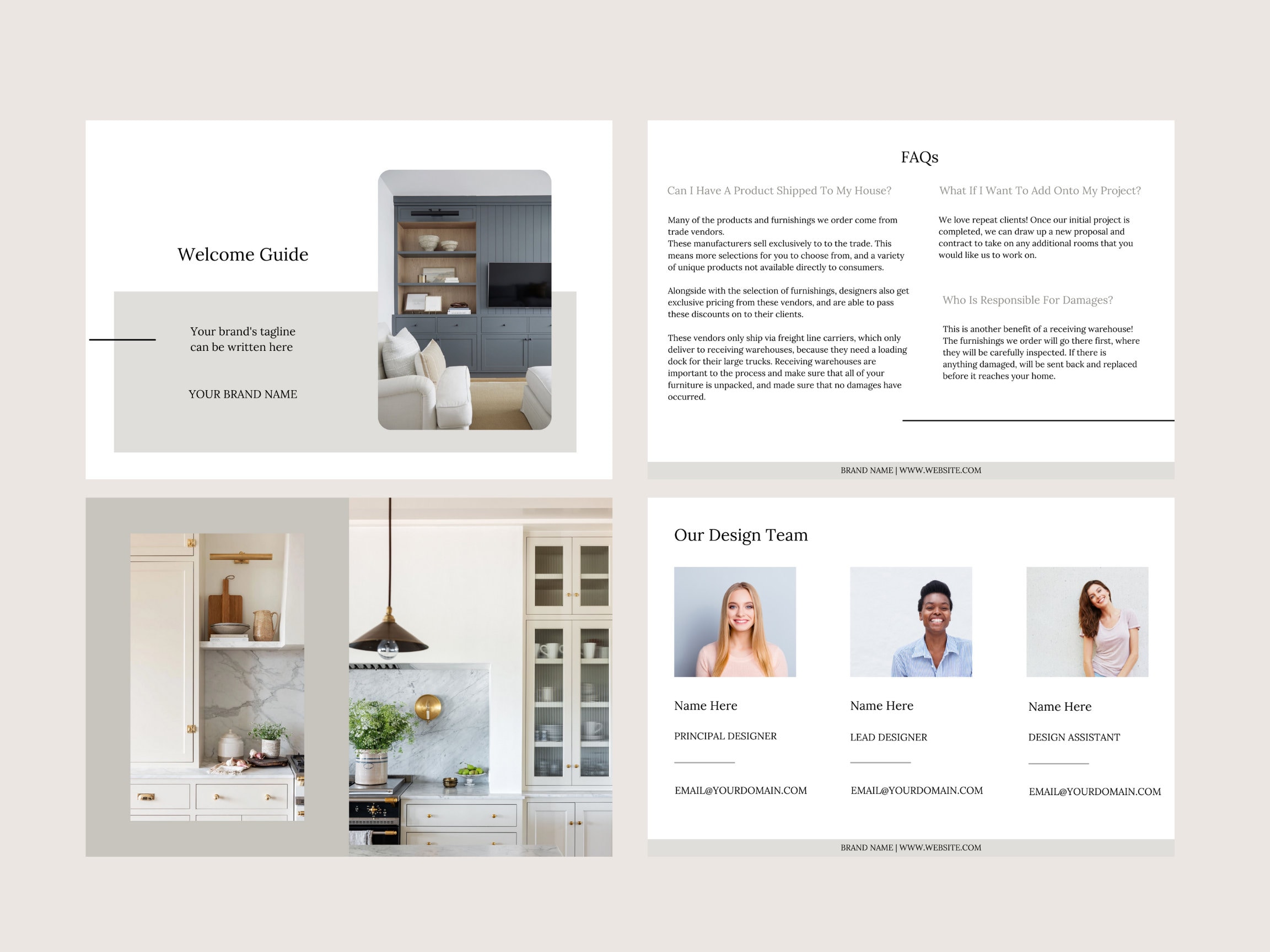 Interior Design Welcome Guide | Interior Design Business Template ...