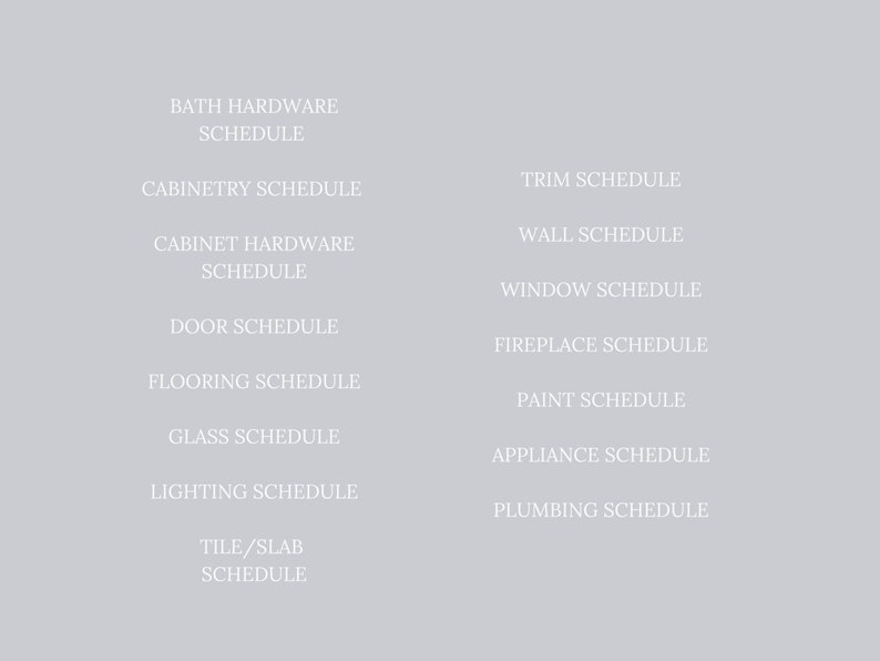 Construction Schedule | Interior Design Business | Business Template ...