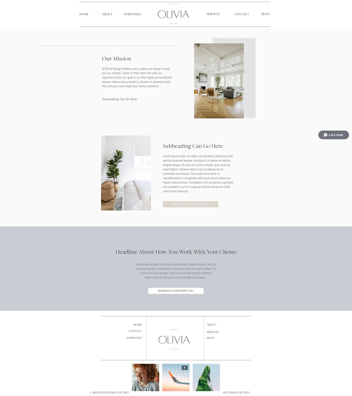 Interior Designer Website, Website Template, Interior Design Business, Wix Website Template ...