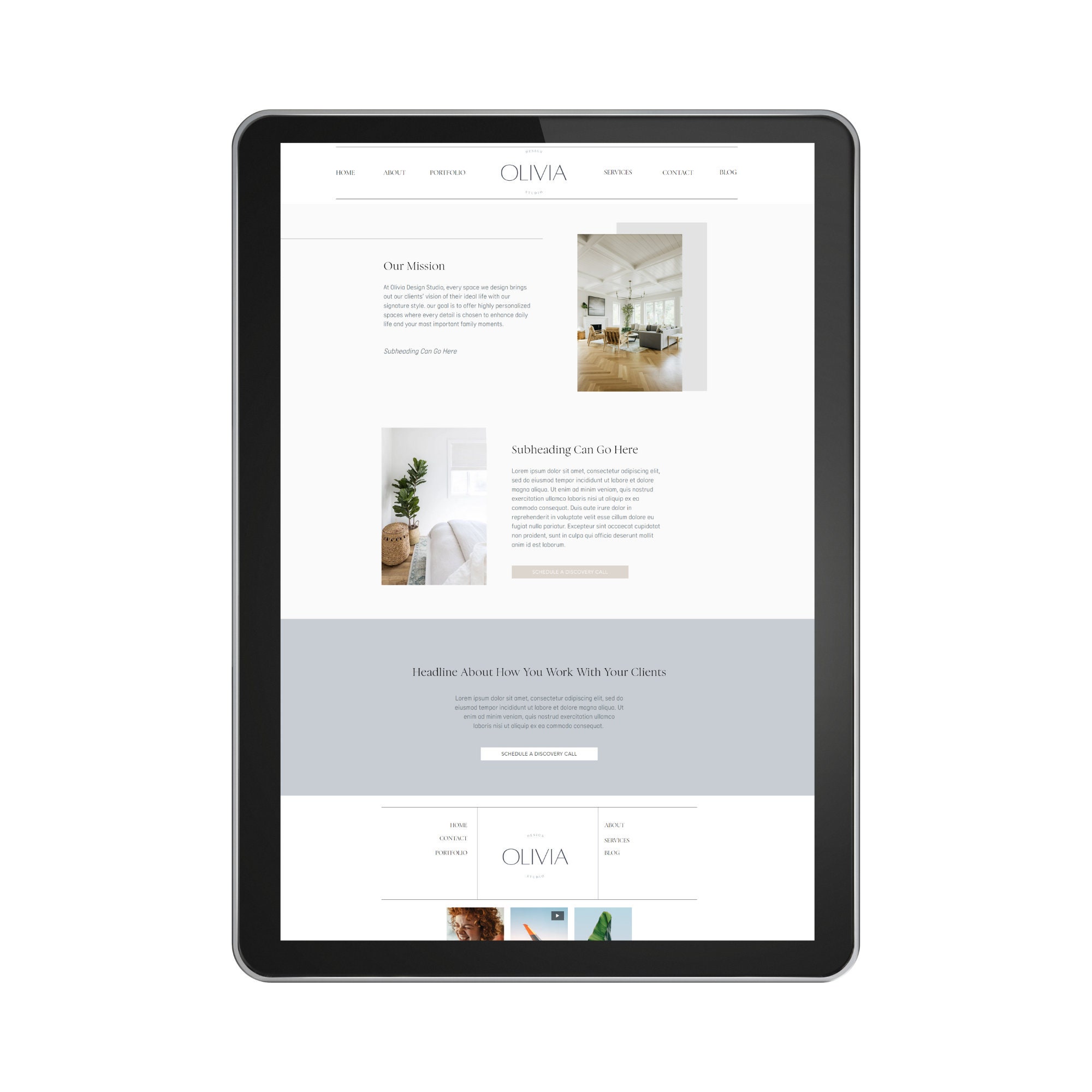 Interior Designer Website, Website Template, Interior Design Business, Wix Website Template ...