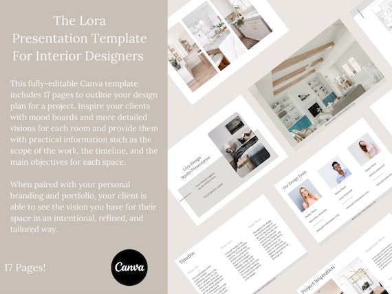 Interior Design Presentation Business Template business - Etsy