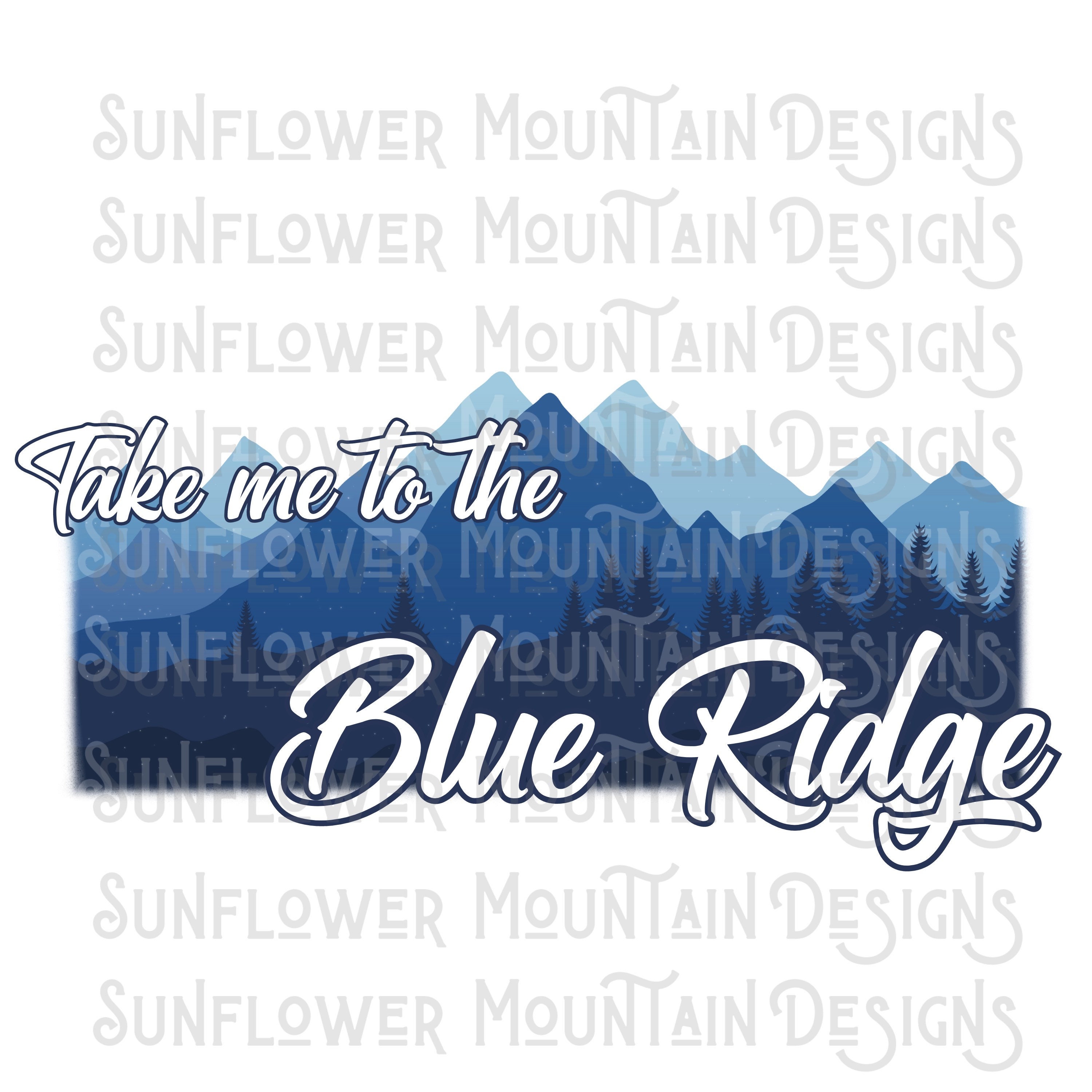 Blue Ridge Mountains Svg Png Digital Design - Etsy