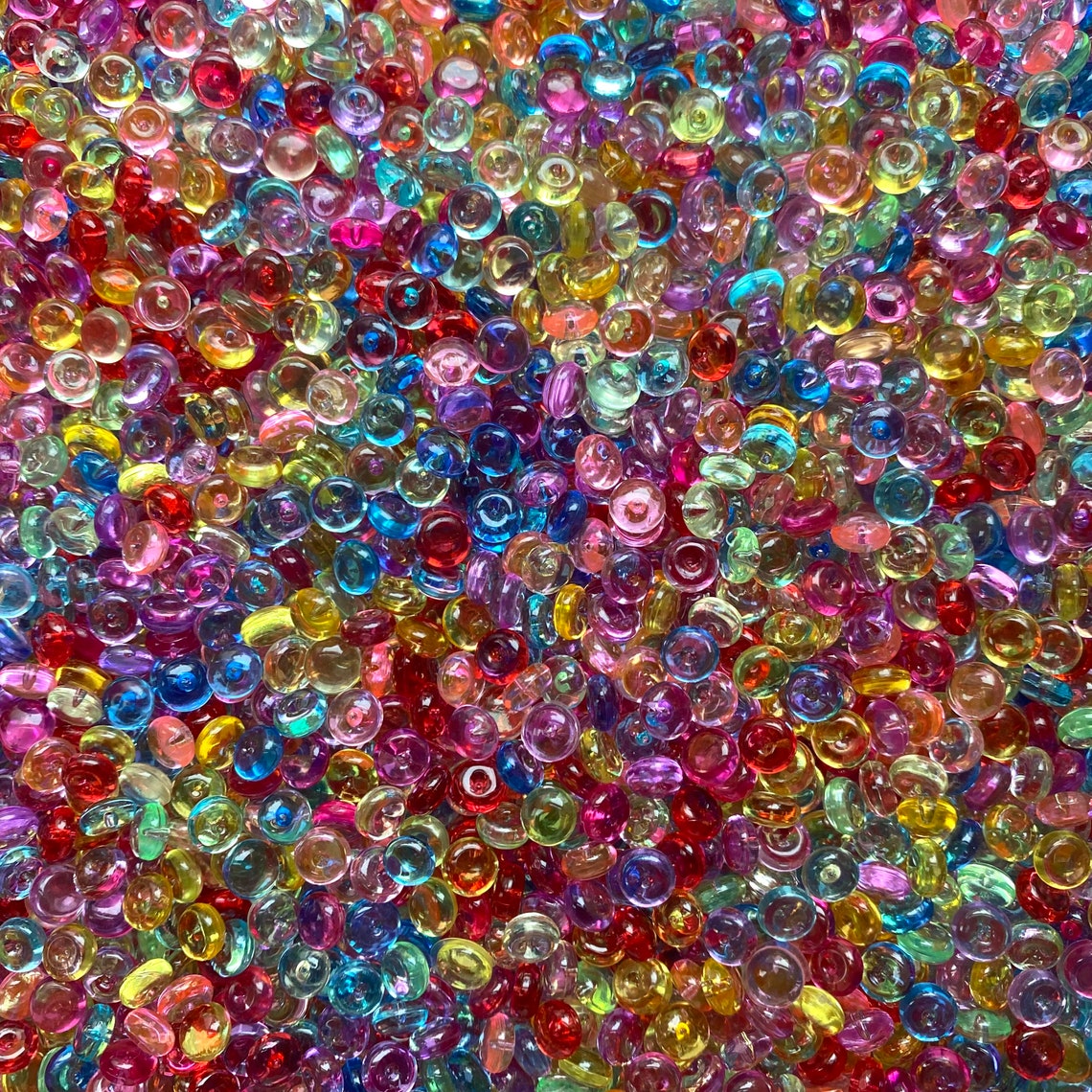 50g/100g/200g Rainbow Mix Fish Bowl Beads slime Supplies - Etsy